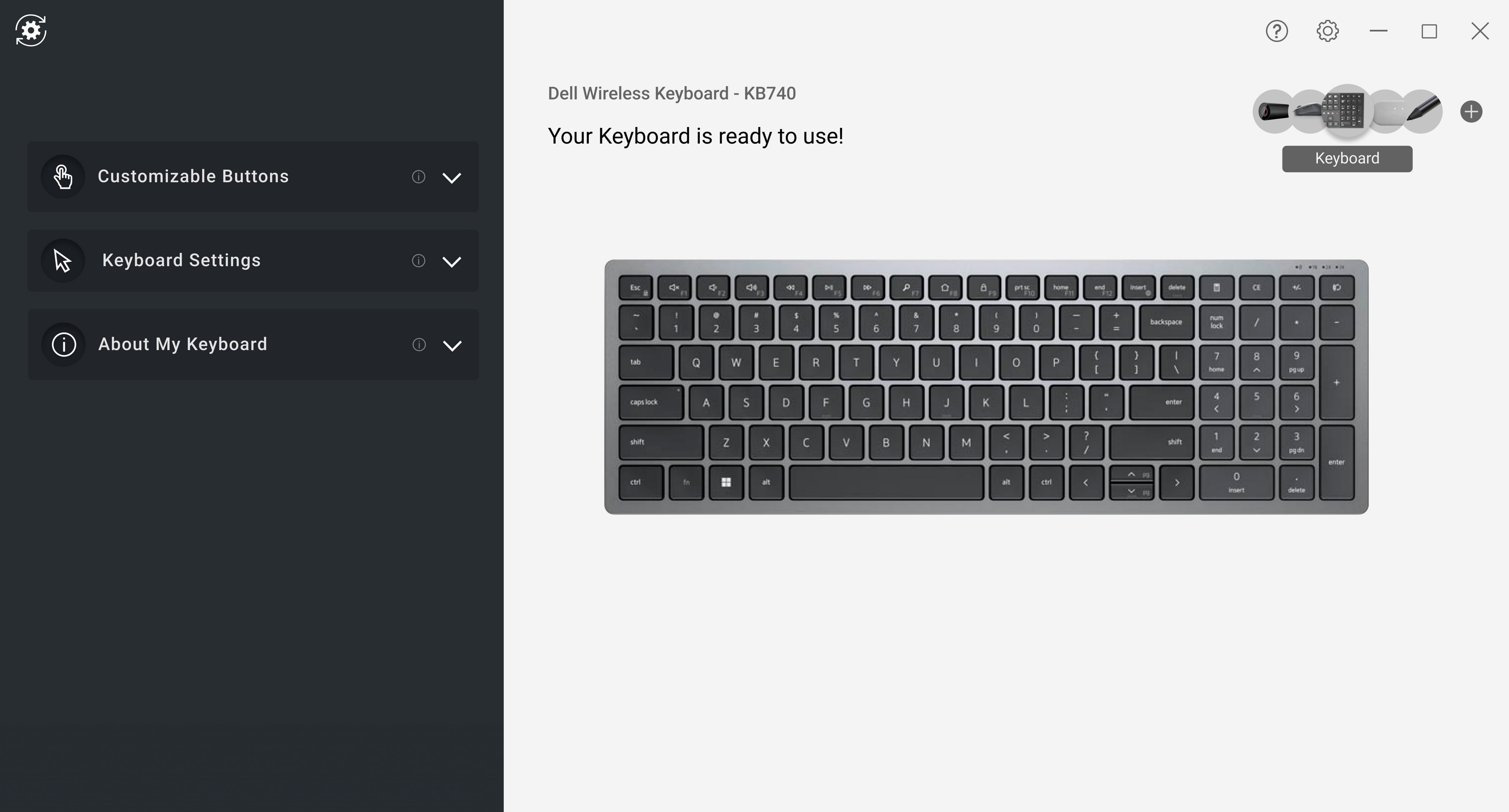 Dell Compact Multi-Device Wireless Keyboard US English - KB740 - Retail ... Dell Compact Multi-Device Wireless Keyboard US English - KB740 - Retail ...
