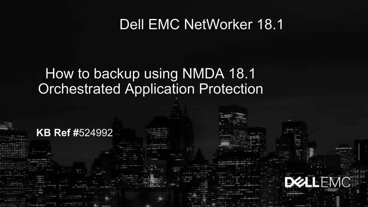 How to perform a manual Oracle Client initiated NMDA backup | Dell Serbia