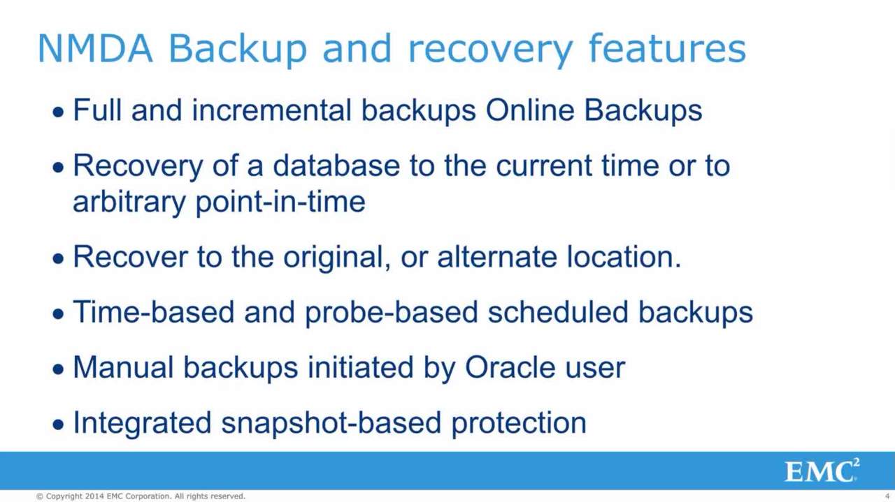 How to perform a manual Oracle Client initiated NMDA backup | Dell Serbia